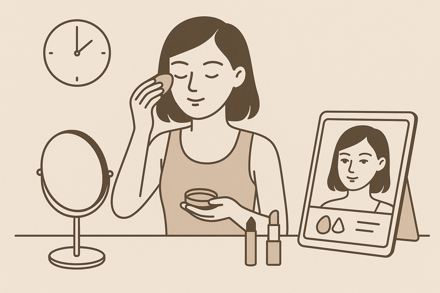 5-Minute Rush Makeup Tutorial + AI Makeup Generator for Busy Women